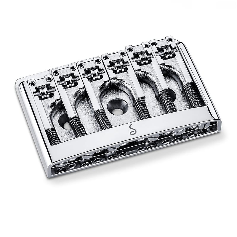 Schaller Flatmount Bridge 3D-6 with Adjustable Height Chrome | Reverb