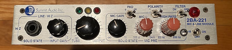 Summit Audio 2BA-221 - Single Channel Microphone and Line | Reverb