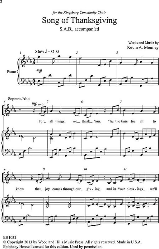 Song of Thanksgiving | Reverb