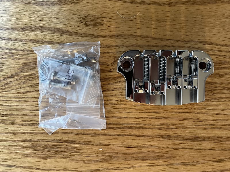 Hipshot Ultra-lite bass tuning pegs, Supertone Bass Bridge, | Reverb