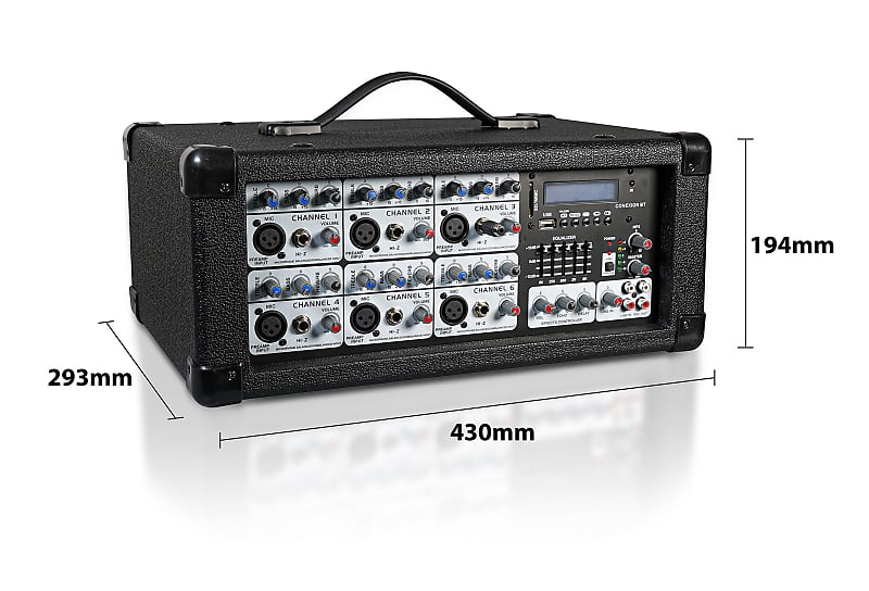 Soundlab P648WP 120watt Powered Music Mixer With Effects And | Reverb