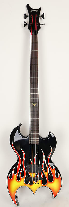 Brownsville New York Bat Electric Bass Guitar Hot Rod Flame | Reverb