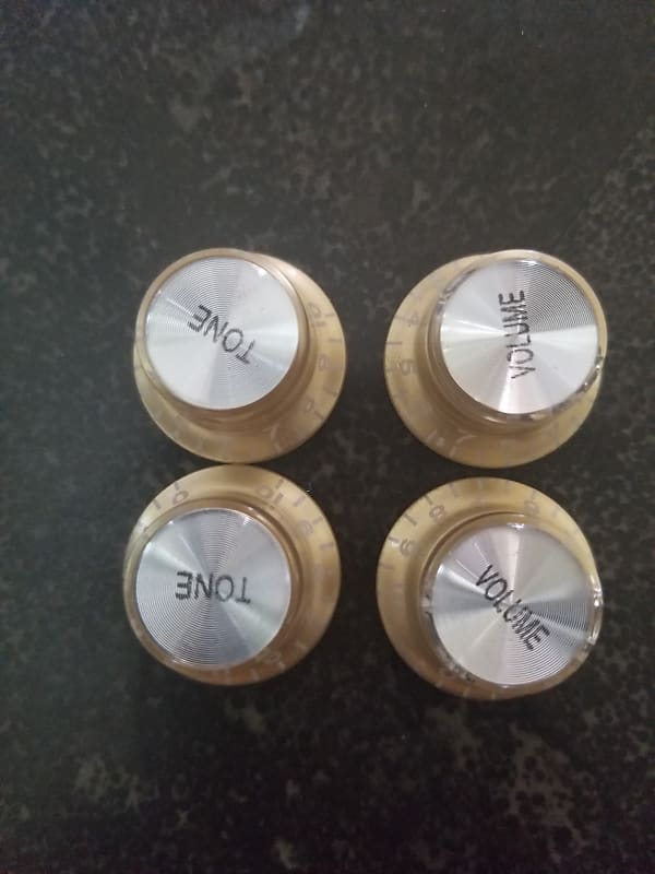 Guitar tophat knobs gold | Reverb