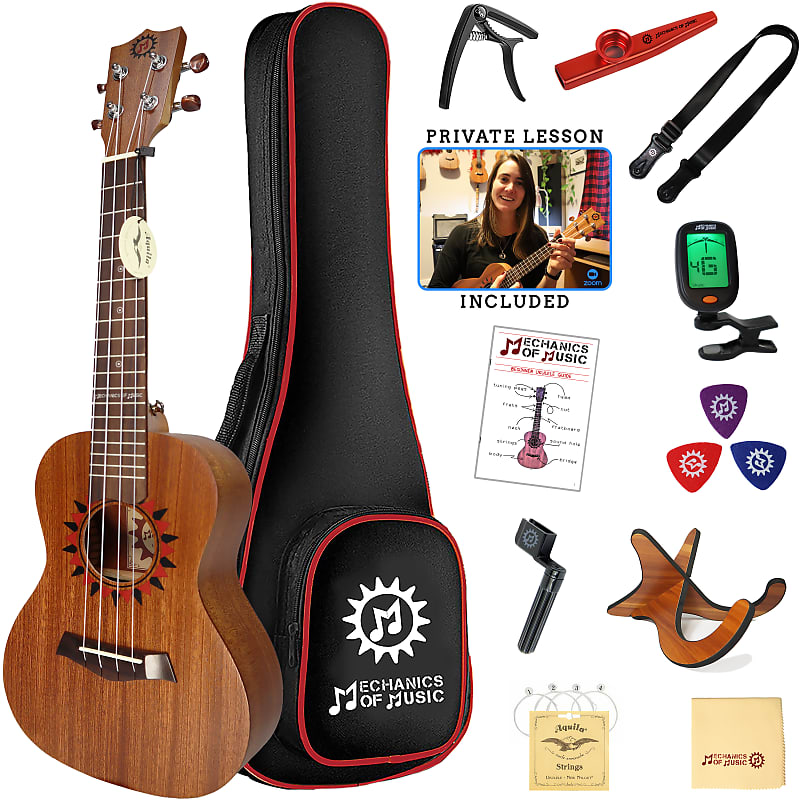 Mechanics of Music - Concert Size Mahogany Ukulele Bundle | Reverb
