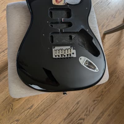 Fender Squier Deluxe Hot Rails Stratocaster Body Black | Reverb