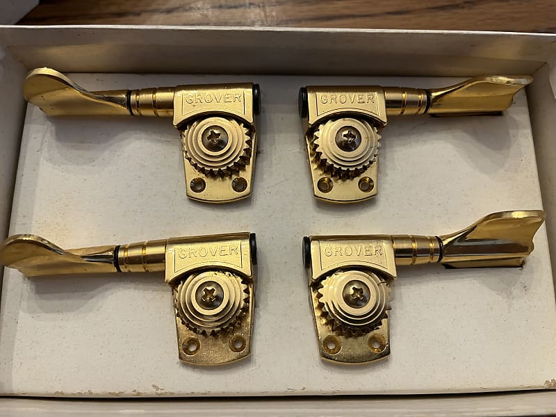 Grover 145G Bass Tuning Machines late 60s/early 70s - Gold | Reverb
