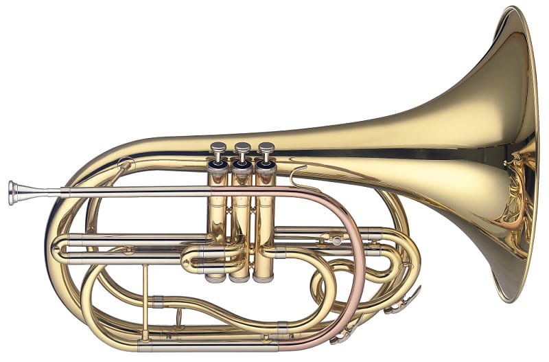 Stagg LV-MB5105 Bb Marching French Horn, 3 pistons in | Reverb