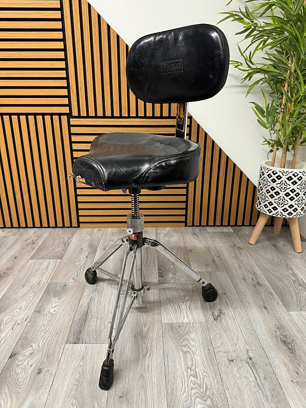 Gibraltar Saddle Drum Stool Throne with Back Rest / Height | Reverb