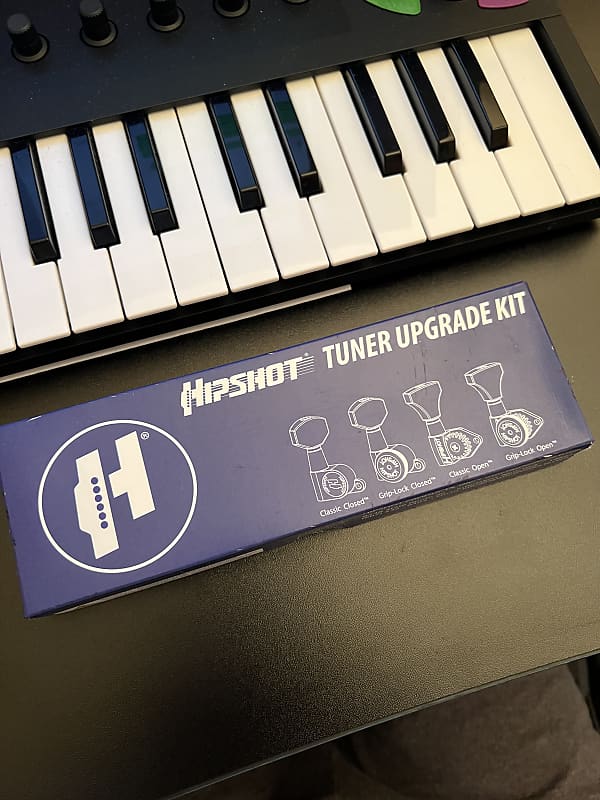 Hipshot 7 String Griplock Black Tuner Upgrade Kit 4+3 | Reverb