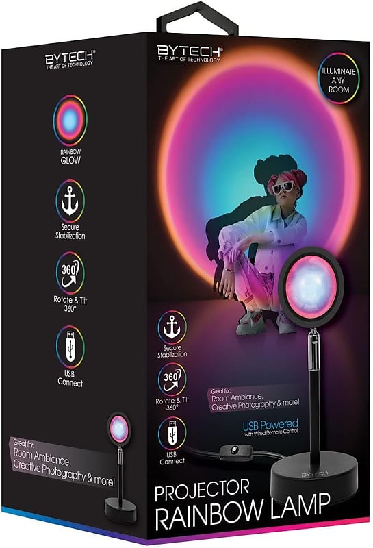 BYTECH BYMCLB116BK BYTECH Projector Decor Light-Rainbow | Reverb