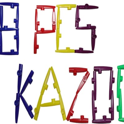20Pcs Plastic Kazoos With 20Pcs Kazoo Flute Diaphragms,Multi | Reverb