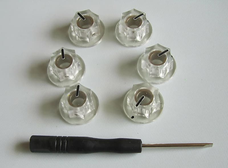 Transparent Pack of 10 Guitar Bass AMP Amplifier Knobs | Reverb