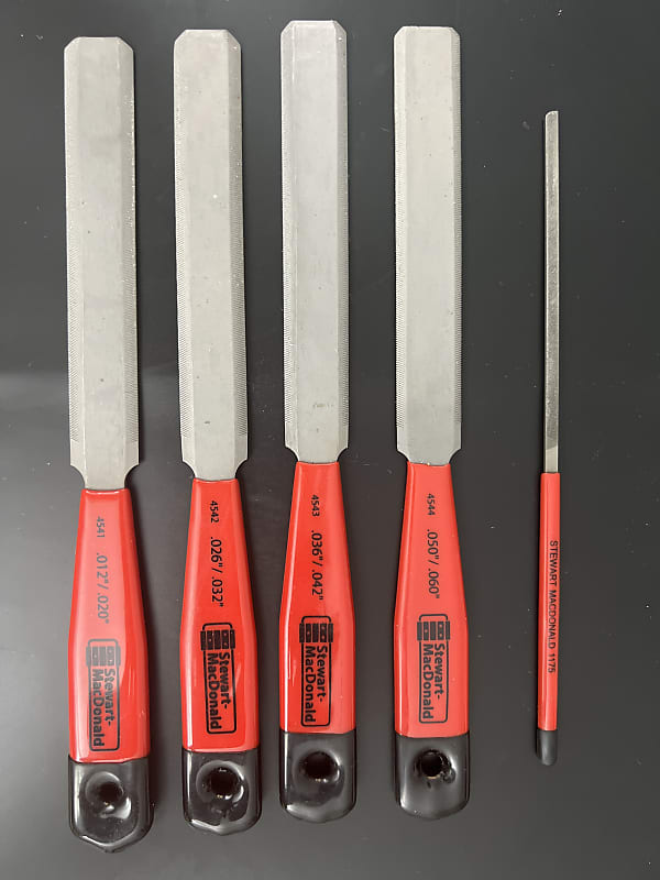 StewMac Double-Edge Nut File -2022 - set of four includes | Reverb
