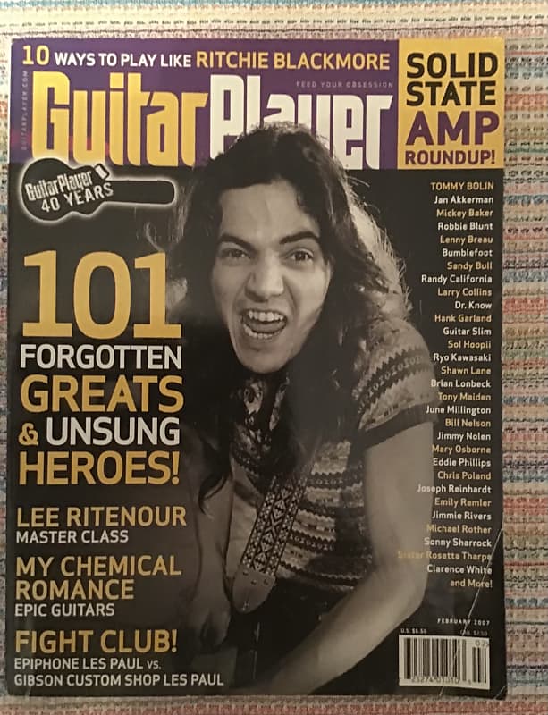 Guitar Player Magazine Back Issue February 2007: Tommy Bolin | Reverb