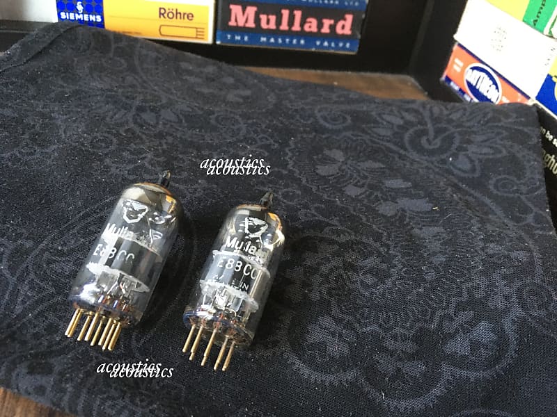 Pair of Mullard E88CC/6922 Gold Pin Tubes | Reverb