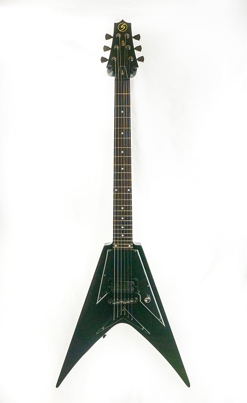 Samick Flying V black outstanding player and tone! | Reverb