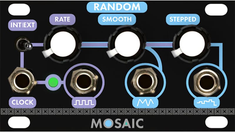 Mosaic Random Voltage Source Eurorack Synth Module, Black | Reverb