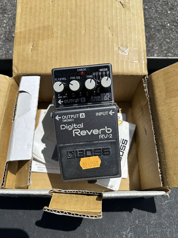 Boss Model RV-2 Digital Reverb mid 80's - Stock- Metal | Reverb
