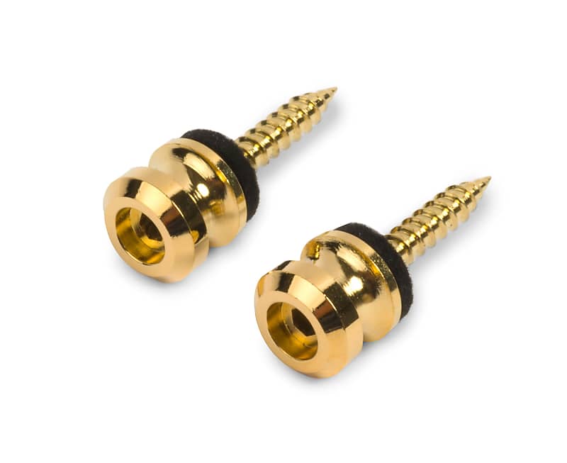 Schaller Strap Buttons for Strap Lock System in Gold | Reverb