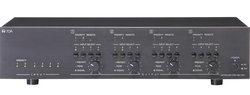 TOA MA-725F-AM 6-Input Matrix Mixer and Power Amplifier, 250W | Reverb