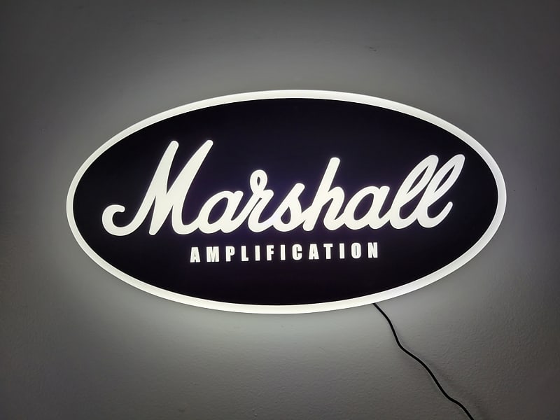 Marshall Amplifiers Dealer Style Light Up Sign Killer Cool | Reverb