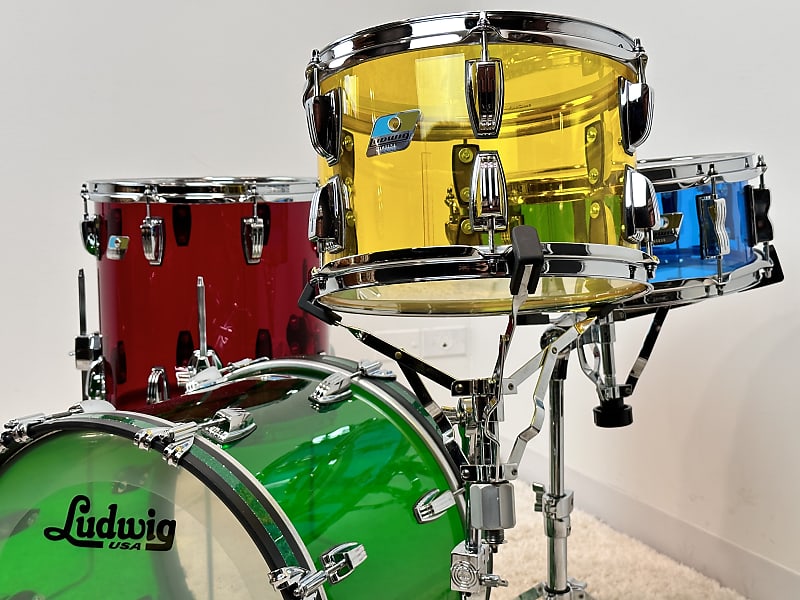 Ludwig 18/12/14/5x14" Vistalite Jazzette Drum Set - Jellybean | Reverb