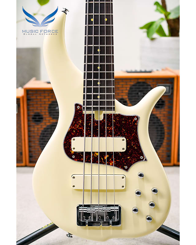 F-Bass BN5 Olympic White w/Macassar Ebony Fingerboard | Reverb