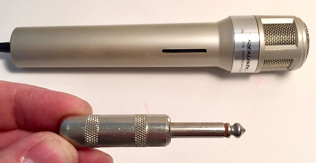 Realistic dynamic reverb microphone Spring reverb mic 1970s | Reverb