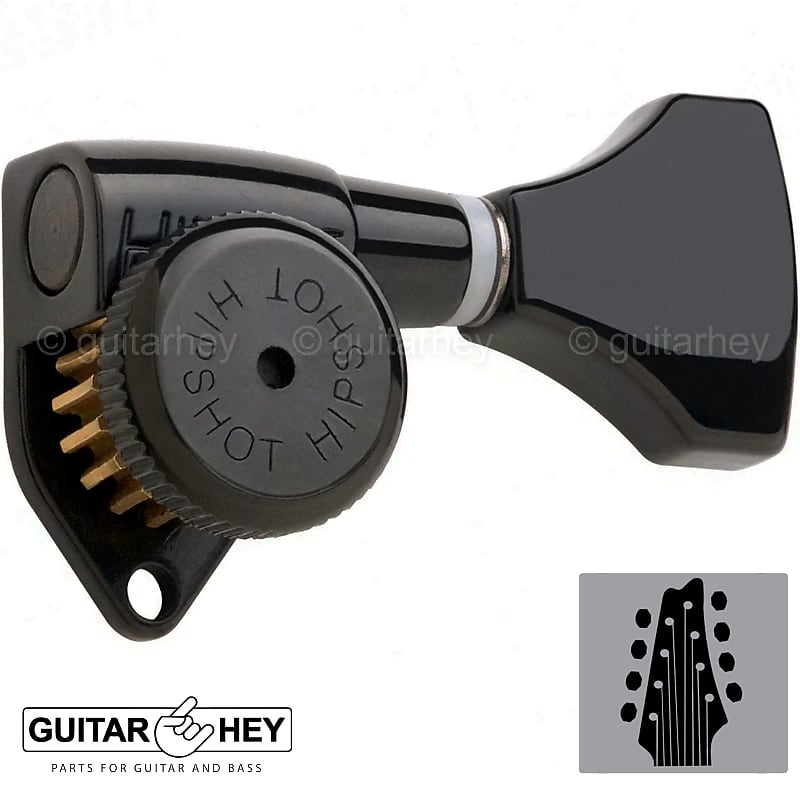 NEW Hipshot 8-String Grip-Lock LOCKING TUNERS HS Buttons | Reverb UK
