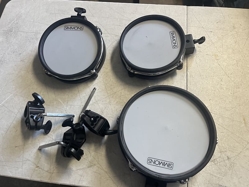 Simmons Set of 3 electric drum triggers, SD600 series, two 8” | Reverb