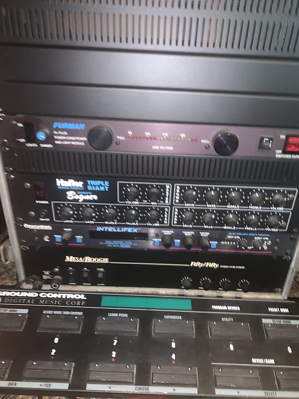 Hafler triple giant guitar pre amp. With a Intellifex black | Reverb