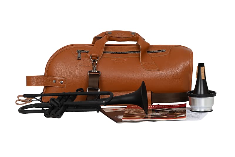 MG Leather Work Trumpet leather bag Flotar Orange | Reverb Australia