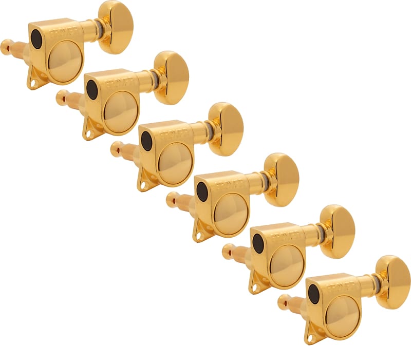 Grover 305G6 Mid-Size Rotomatic 6 In Line Tuners Gold | Reverb