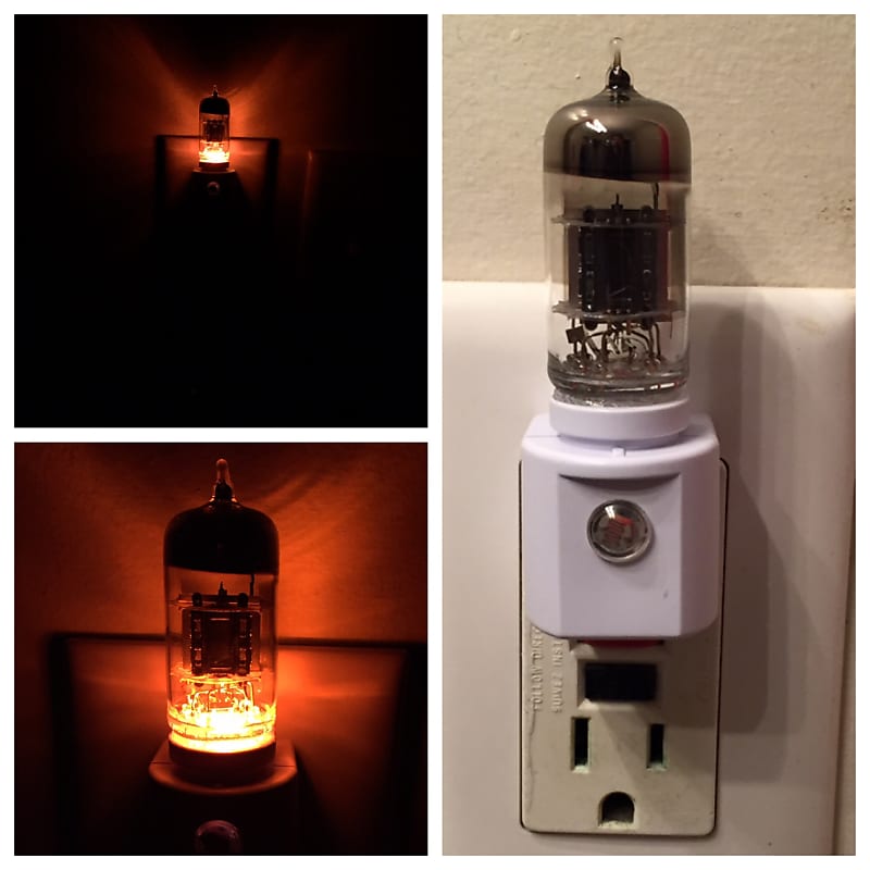 12AX7 Style Vacuum Tube Amber LED Night Light Handmade w/ | Reverb