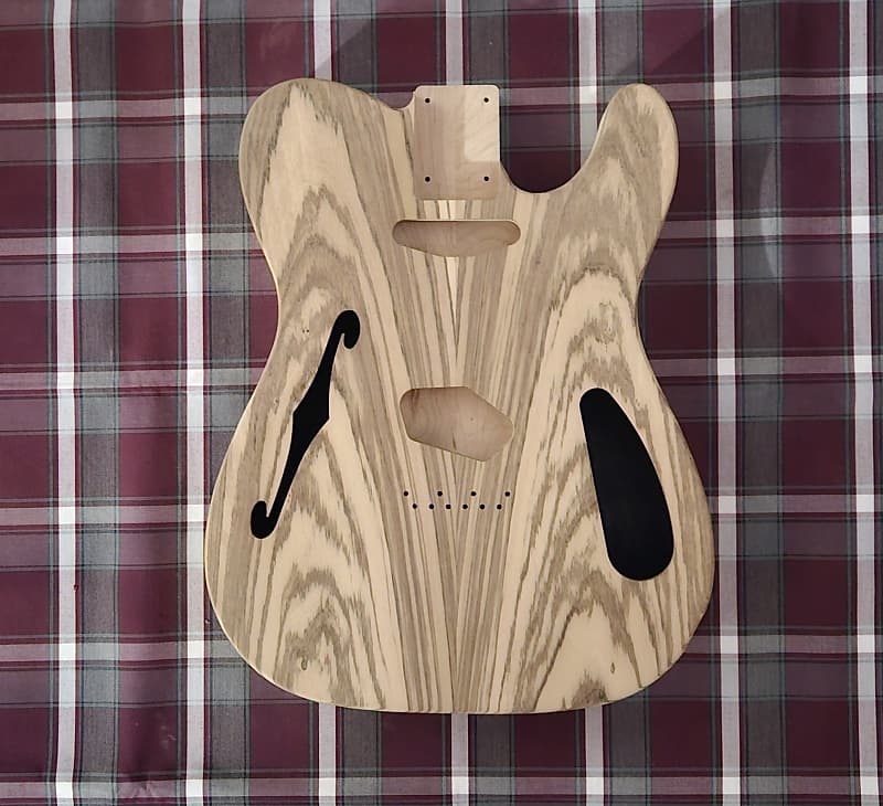 Woodtech Routing - Alder/Zebrawood Telecaster Thinline Body - | Reverb