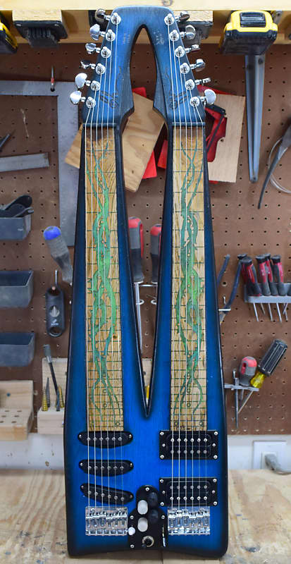 Double Neck Lap Steel Guitar Satin Relic - USA Made C6 | Reverb