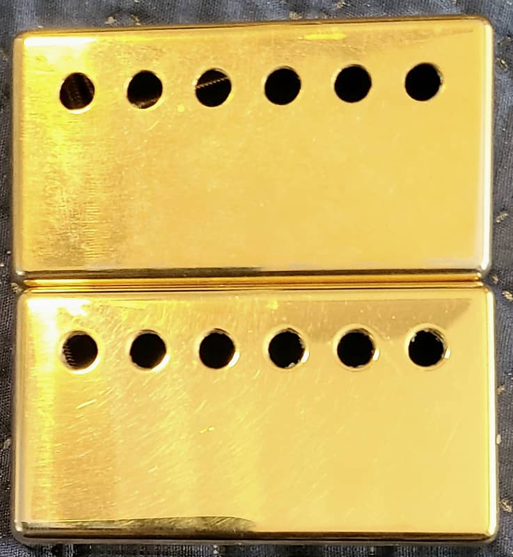 Pair of 2013 Genuine Gibson® GOLD NECK Pickup Covers PRPC-020 | Reverb