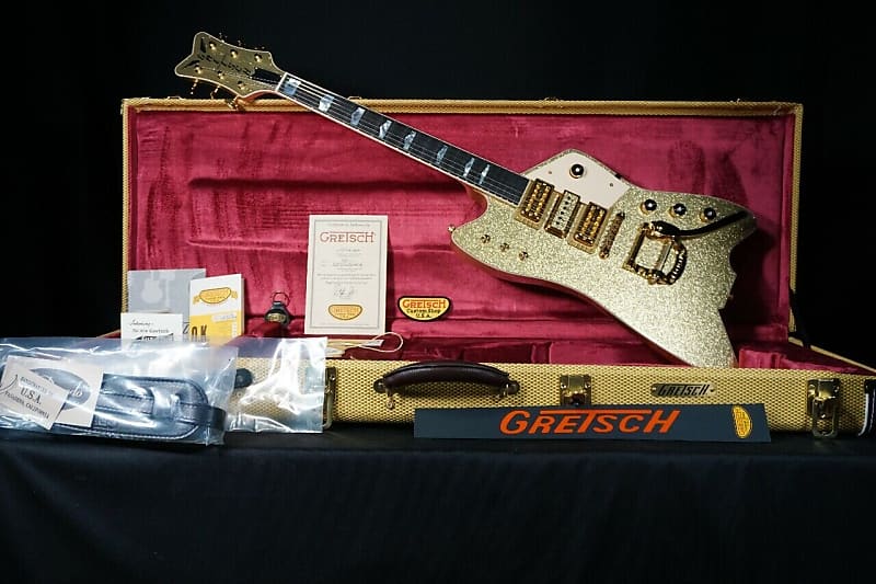 Billy Bo Gretsch USA Custom Shop Falcon 3 Pickup Gold Sparkle | Reverb