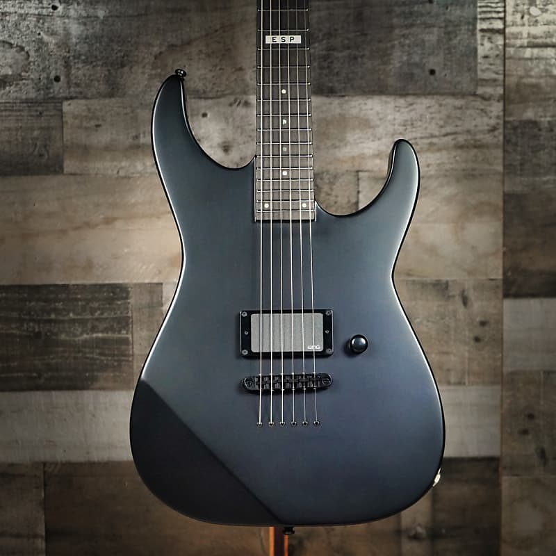 ESP E-II M-I Neck Thru Electric Guitar Satin Black | Reverb