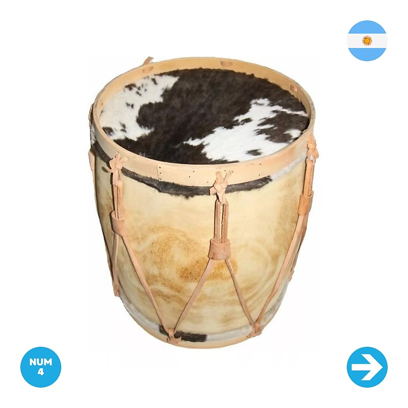 Bass Drum Argentine Leguero Drum Number 4 with Leather Head | Reverb
