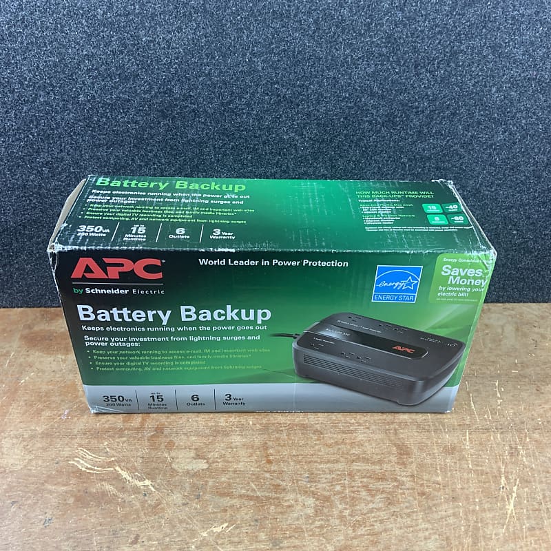 APC Back-UPS 350 VA Uninterruptible Power Supply Backup Unit | Reverb