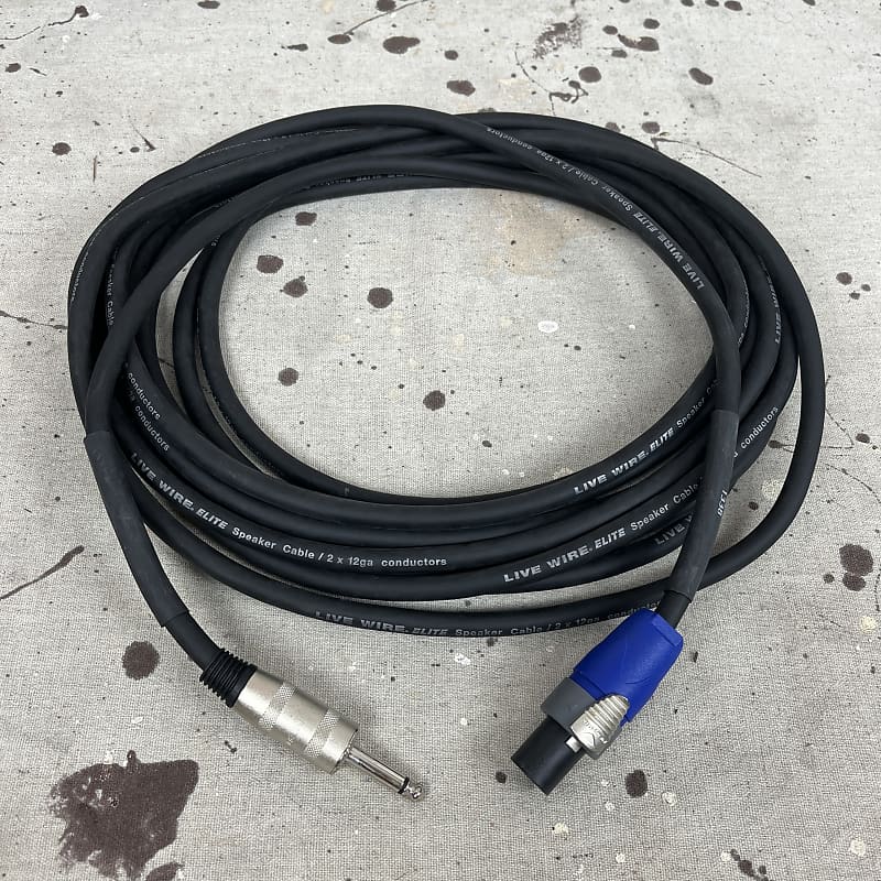 Livewire Elite 12g Speaker Cable Speakon to 1/4" Male 25 ft. | Reverb