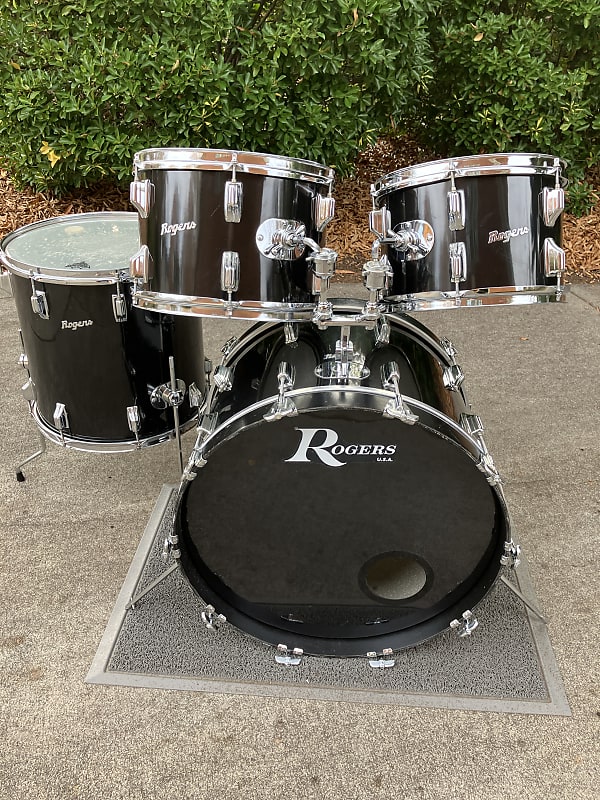 Rogers Jet Black Pearl Londoner Drum Kit 22/12/13/16 Super | Reverb