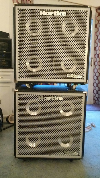 Hartke bass cabinets.. HyDrive 410 (X2) Stack.. Black with | Reverb