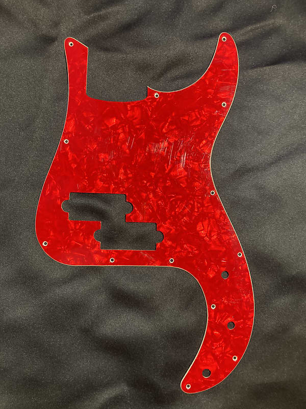 Unknown Precision P Bass Style Pickguard Red Pearl | Reverb