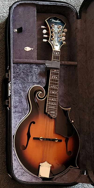 Fender F style Mandolin FM63S SB With Padded Fender Case | Reverb