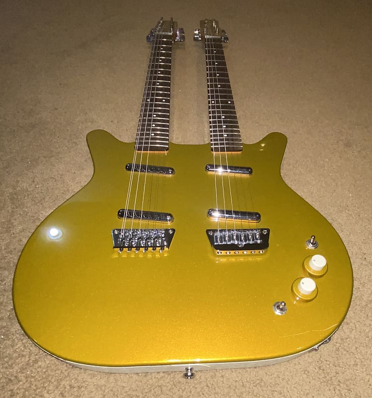 Danelectro Double Neck 12/6 - Gold | Reverb