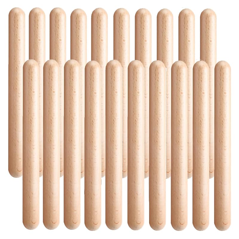 20Pieces 8 Inch Wood Rhythm Sticks Music Percussion Sticks | Reverb UK