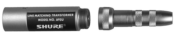 Shure A95U XLR Male Lo-Z to 1/4" Female Hi-Z Line Matching | Reverb
