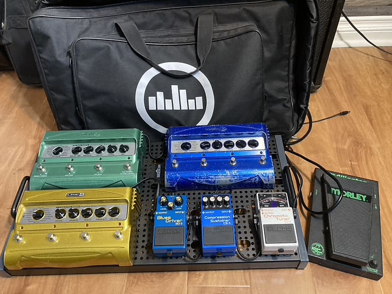 Temple Audio Pedal Board w/Pedals/Power Supply + Case Line 6 | Reverb